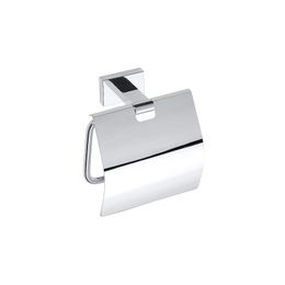 Brillantbad BASA Papierrollenhalter mit Deckel Messing Chrom 125x125x65 mm f&uuml;r Bad & WC >> zum Bohren