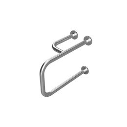 Brillantbad BELP St&uuml;tzgriff Links Edelstahl geb&uuml;rstet mit Abdeckung 235x380x516 mm, 120 kg Traglast f&uuml;r Bad & WC >> zum Bohren