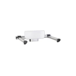 Brillantbad BELP R&uuml;ckenlehne mit Armlehnen Aluminium Chrom Kunststoff Wei&szlig; 600x185x380 mm f&uuml;r Bad & WC >> Zubeh&ouml;r
