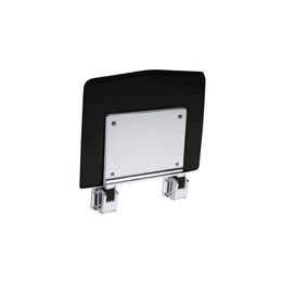 Brillantbad BELP Duschklappsitz Edelstahl poliert Kunststoff Schwarz 350x70x340 mm, 120 kg Traglast f&uuml;r Bad & WC >> zum Bohren