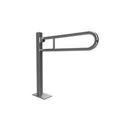 Brillantbad BELP St&uuml;tzklappgriff in U-Form Bodenmontage Edelstahl poliert mit Abdeckung 153x870x875 mm, 120 kg Traglast f&uuml;r Bad & WC >> zum Bohren