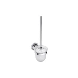 Brillantbad BETRO CHROM WC-B&uuml;rstengarnitur Messing Glas Chrom 110x360x145 mm f&uuml;r Bad & WC >> zum Bohren