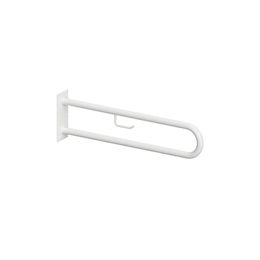 Brillantbad BELP St&uuml;tzgriff in U-Form mit Toilettenpapierhalter Eisen Wei&szlig; 100x250x616 mm, 120 kg Traglast f&uuml;r Bad & WC >> zum Bohren