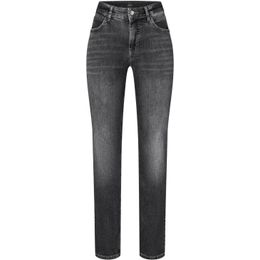 5-Pocket-Jeans MAC Gr. 34, Länge 30, grau (basic grau stone), Damen, Denim/Jeans, Obermaterial: 91% Baumwolle, 7% Elastomultiester, 2% Elasthan, Jeans