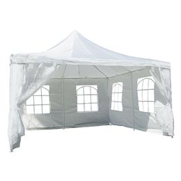 Vcm Pavillon Ma&szlig;e ca. 4x4 m wasserabweisende 180g / m&sup2; PE Plane Partyzelt Gartenzelt