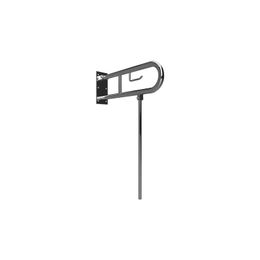 Brillantbad BELP St&uuml;tzklappgriff in U-Form mit Toliettenpapierhalter & Standfu&szlig; Edelstahl poliert 100x800x616 mm, 120 kg Traglast f&uuml;r Bad & WC >> zum Bohren