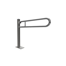 Brillantbad BELP St&uuml;tzklappgriff in U-Form Bodenmontage Edelstahl poliert mit Abdeckung 153x870x975 mm, 120 kg Traglast f&uuml;r Bad & WC >> zum Bohren