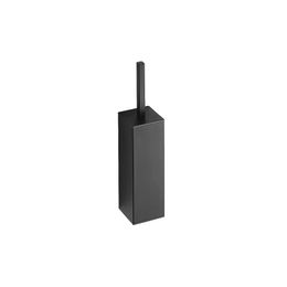 Brillantbad BERO WC-B&uuml;rstengarnitur Messing Schwarz stehend oder h&auml;ngend 80x400x80 mm f&uuml;r Bad & WC >> zum Bohren oder Freistehend anwendbar