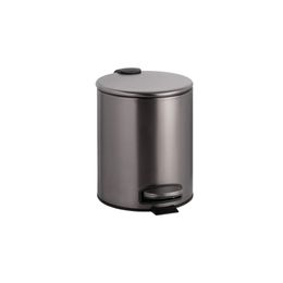 Brillantbad BAPHIT Abfalleimer Edelstahl Metallic Grau matt 260x205x265 mm, 5 Ltr f&uuml;r Bad & WC >> Freistehend anwendbar