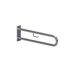 Brillantbad BELP St&uuml;tzgriff in U-Form mit Toilettenpapierhalter Edelstahl poliert 100x250x616 mm, 120 kg Traglast f&uuml;r Bad & WC >> zum Bohren