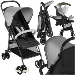 TecTake&reg; Buggy-Kinderwagen, klappbar, mit 5-Punkt-Gurt, Bremse und Schutzb&uuml;gel, pulverbeschichtetes Stahlgestell und pflegeleichter Polyesterbezug, f&uuml;r 0 bis 36 Monate geeignet, Belastbarkeit 15 kg