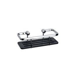 Brillantbad BYTRO Seifenkorb Messing Acryl Schwarz Chrom 110x250x78 mm f&uuml;r Bad & WC >> zum Bohren