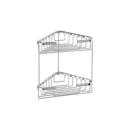 Brillantbad BYTRO Doppelseifenkorb Messing Chrom poliert 155x260x325 mm f&uuml;r Bad & WC >> zum Bohren