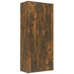 Schuhschrank Räuchereiche 80x39x178 cm Holzwerkstoff vidaXL