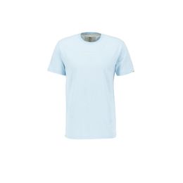 T-Shirt Alpha Industries "Alpha Industries Men - T-Shirts Organics EMB T-Shirt" Gr. M, blau (organic sky blau), Herren, Shell: 100% Baumwolle, Shirts