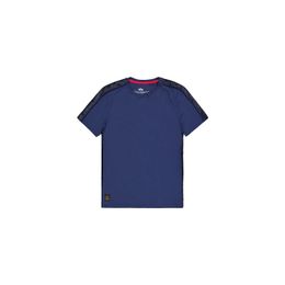 T-Shirt Alpha Industries "Alpha Industries Men - T-Shirts AI Tape T-Shirt" Gr. M, blau (new navy, schwarz), Herren, Shell: 100% Cotton [grey heather=90% CO, 10% Polyester], Shirts