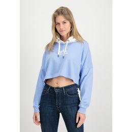 Hoodie Alpha Industries "Alpha Industries Women - Hoodies Basic ML COS Hoodie Women" Gr. M, blau (light blau), Damen, Shell: 80% Cotton, 20% Polyester, Sweatshirts