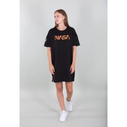 T-Shirt Alpha Industries "Alpha Industries Women - T-Shirts NASA Long T OS Women" Gr. S, schwarz, Damen, Shell: 80% Cotton, 20% Polyester, Shirts