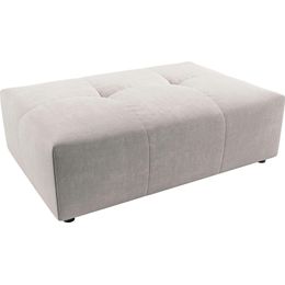 Polsterhocker 3C CANDY "Yoshy", grau (hellgrau), B:120cm H:41cm T:83cm, 100% Polyester, Hocker, Polsterhocker, Passend zur Serie Yoshy