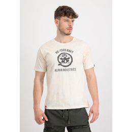 T-Shirt Alpha Industries "Alpha Industries Men - T-Shirts USN Cat T-Shirt" Gr. XL, weiß (vintage weiß), Herren, Shell: 100% Cotton, Shirts