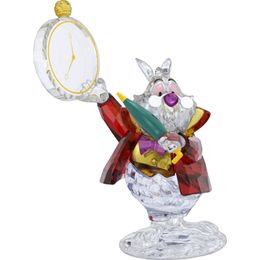 Dekofigur Swarovski "Kristallfigur Sammelfigur Alice White Rabbit Weißes Kaninchen, 5670229", bunt (kristallweiß, dunkelrot, grün, gelb, lila, weiß, rosa, schwarz), Dekofiguren, B/H: 4,3cm x 8,3cm, weißer Hase, Swarovski Kristall, Swarovski Kristall, B:4,3cm H:8,3cm