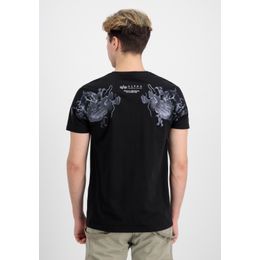 T-Shirt Alpha Industries "Alpha Industries Men - T-Shirts Dragon EMB T-Shirt" Gr. XL, schwarz (schwarz, schwarz), Herren, Shell: 100% Cotton, Shirts