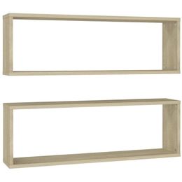 Würfelregale 2 Stk. Sonoma-Eiche 80x15x26,5 cm Holzwerkstoff vidaXL