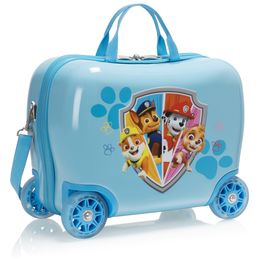 Kinderkoffer Heys "Kinderkoffer Heys Kids Ride-On Luggage, 16 cm", Gr. B/H/T: 12,4cm x 16cm x 8,5cm 25 l, blau (hellblau), Polycarbonat, mehrfarbig, festlich, Koffer, Heys x Joachim Llambi Kindertrolley Kinder Reisegepäck