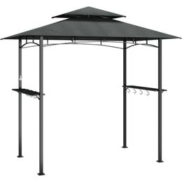 vidaXL - Grillpavillon mit Seitenregalen Anthrazit 240x150x243 cm Stahl