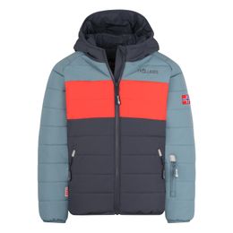 Skijacke Trollkids "KIDS HAFJELL SNOW JACKET PRO" Gr. 164, blau (steel blau), Kinder, Web, Obermaterial: 100% Polyester. Futter: 100% Polyester. Wattierung: 100% Polyester, unifarben mit Farbeinsätzen, Jacken