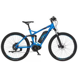 FISCHER BIKE E-Bike FISCHER FAHRRAD "MONTIS EM 1862 557" Gr. 48, blau (blau matt), E-Bikes, 48cm, 27,5 Zoll (69,85cm), Pedelec, Elektrofahrrad für Damen u. Herren, MTB