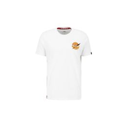 T-Shirt Alpha Industries "Alpha Industries Men - T-Shirts NASA Davinci T-Shirt" Gr. S, weiß, Herren, Shell: 100% Cotton, Shirts