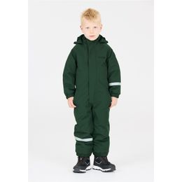 Schneeoverall ZIGZAG "Vally" Gr. 104, EURO-Größen, grün (tannengrün), Kinder, 100% Polyester, Overalls, mit wasser- und winddichter TPU-Membran