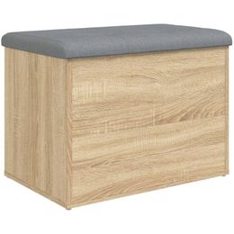 Sitzbank mit Stauraum Sonoma-Eiche 62x42x45 cm Holzwerkstoff vidaXL