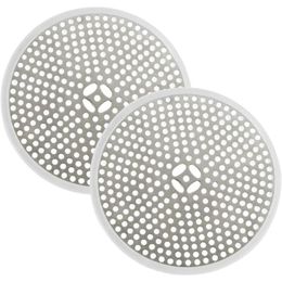 2er-Pack Duschabflussfilter, Abwasserstopfen, Abflussfilter, Haarfilter, 11,9 cm, Edelstahl, Duschabfluss für Badezimmer, Küche und Toilette