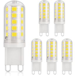 Beijiyi - G9-LED-Lampe 3 w, 430 lm, entspricht 40 w Halogen, Kaltweiß 6000 k, 220–240 v, cri 85, nicht dimmbar, energiesparend, Keramiksockel,