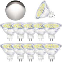 GU5.3 LED-Leuchtmittel, Kaltweiß 6000 k, MR16 led 12 v, 5 w, entspricht 50 w Halogen, nicht dimmbare LED-Spot-Glühbirnen, 10 Stück