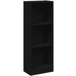 Bücherregal 3 Fächer Schwarz 40x24x109 cm Holzwerkstoff vidaXL