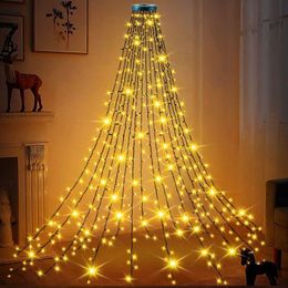 Weihnachtsbaumbeleuchtung, 400 LEDs, Weihnachtsbaum-Lichtringe, Weihnachtsdekoration, 2 m, 8 Modi für Weihnachtsfeiern, Hochzeiten, Geburtstage