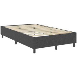 Boxspring-Bettgestell Grau Stoff 120x200 cm vidaXL