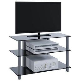 Vcm my media TV-Rack Sindas silber, schwarzglas