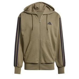 adidas Sportswear Athletic Zip-Up Hoodie 'Essentials' male Green size XXXL