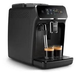 Philips Kaffeevollautomat "EP2225/10 2200 Series, mit 2 leckeren Kaffeespezialitäten" Kaffeevollautomaten klassischem Milchaufschäumer und SensorTouch Oberfläche; Schwarz schwarz