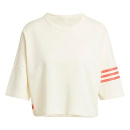 adidas originals Shirt 'Neuclassics' Damen Größe 4XS ecru / orangerot