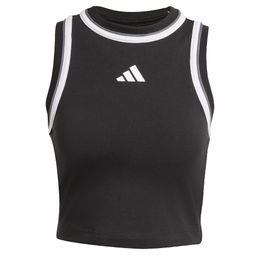 adidas Sportswear Sporttop 'Essentials' Damen Größe 4XS grau / schwarz / weiß