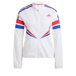 adidas Performance Sportjacke 'Adizero' Damen Größe XXXS/XXS blau / feuerrot / weiß