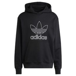 adidas originals Sweatshirt 'Adicolor Outline Trefoil' Herren Größe XL schwarz / weiß