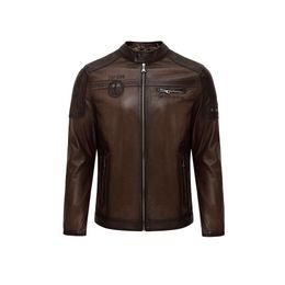 Derimod Between-Season Jacket 'Genuine' male Brown size XXXL