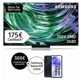 Samsung GQ65S93DAT abzgl. 300€ Direktabzug + Samsung A55 (von Samsung nach Registrierung) OLED, 65, 163, Ultra HD