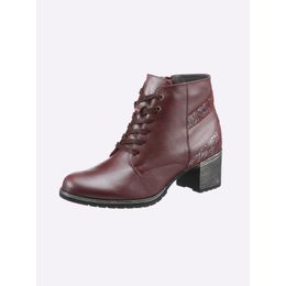 Heine Witt Damen Schn&uuml;rstiefelette, burgund, Gr&ouml;&szlig;e 35